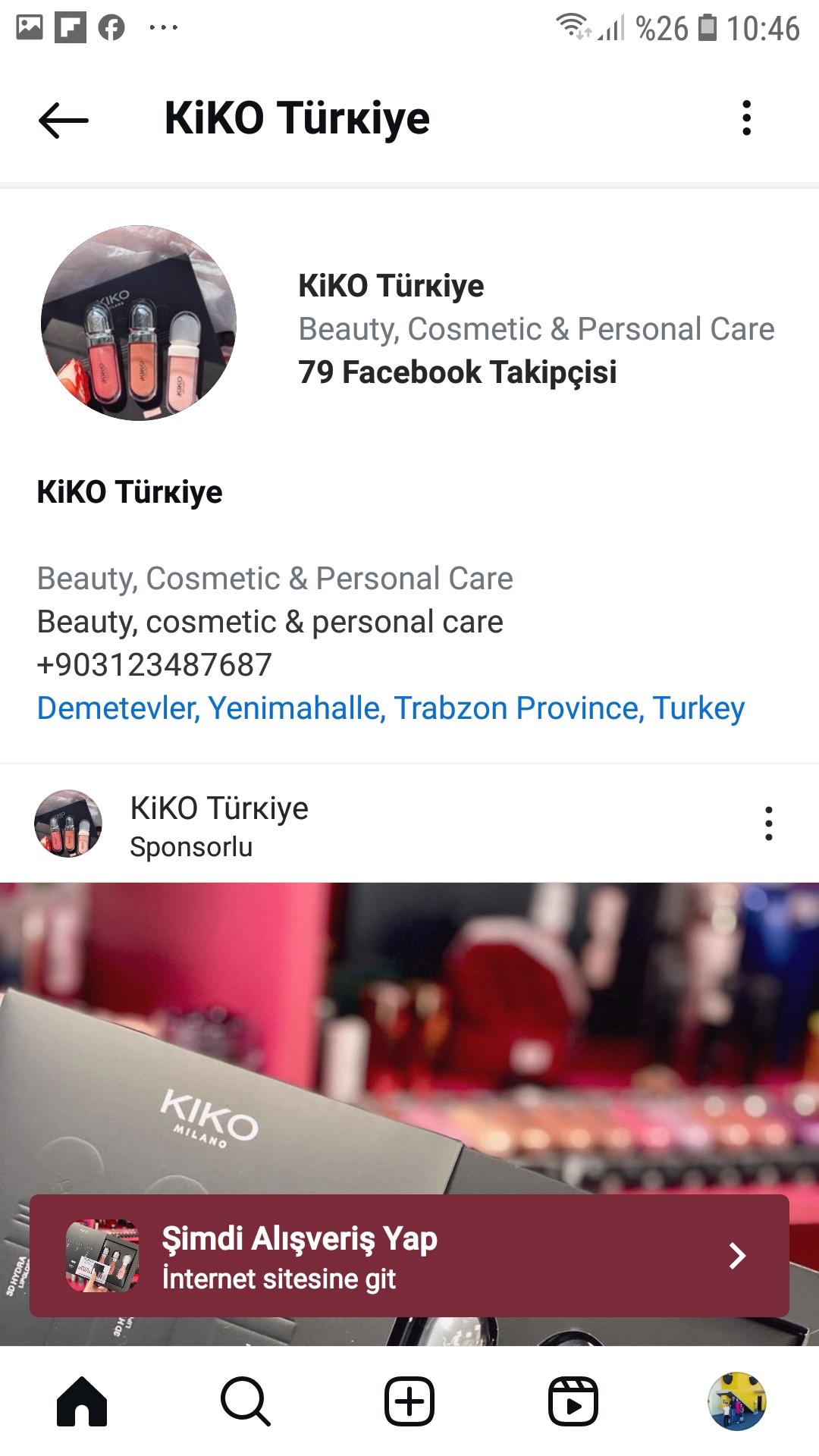 Kiko Milano Instagram'da Kiko Kampanyası Adlı Reklam - Şikayetvar