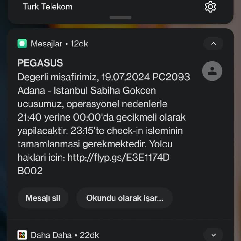 Pegasus Check-ın Hatası Ve 45 Dakika Önceden Kapının Kapanması ...