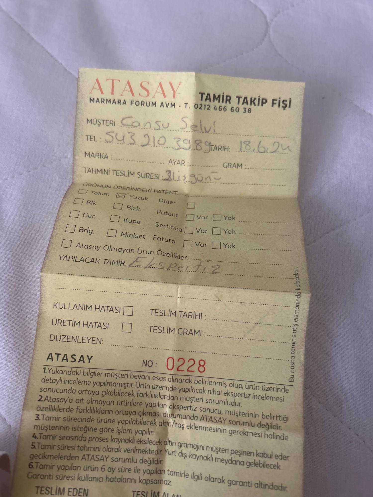 Atasay Kuyumculuk Atasay Marmara Forumdan Aldığım Pırlanta Yüzük ...