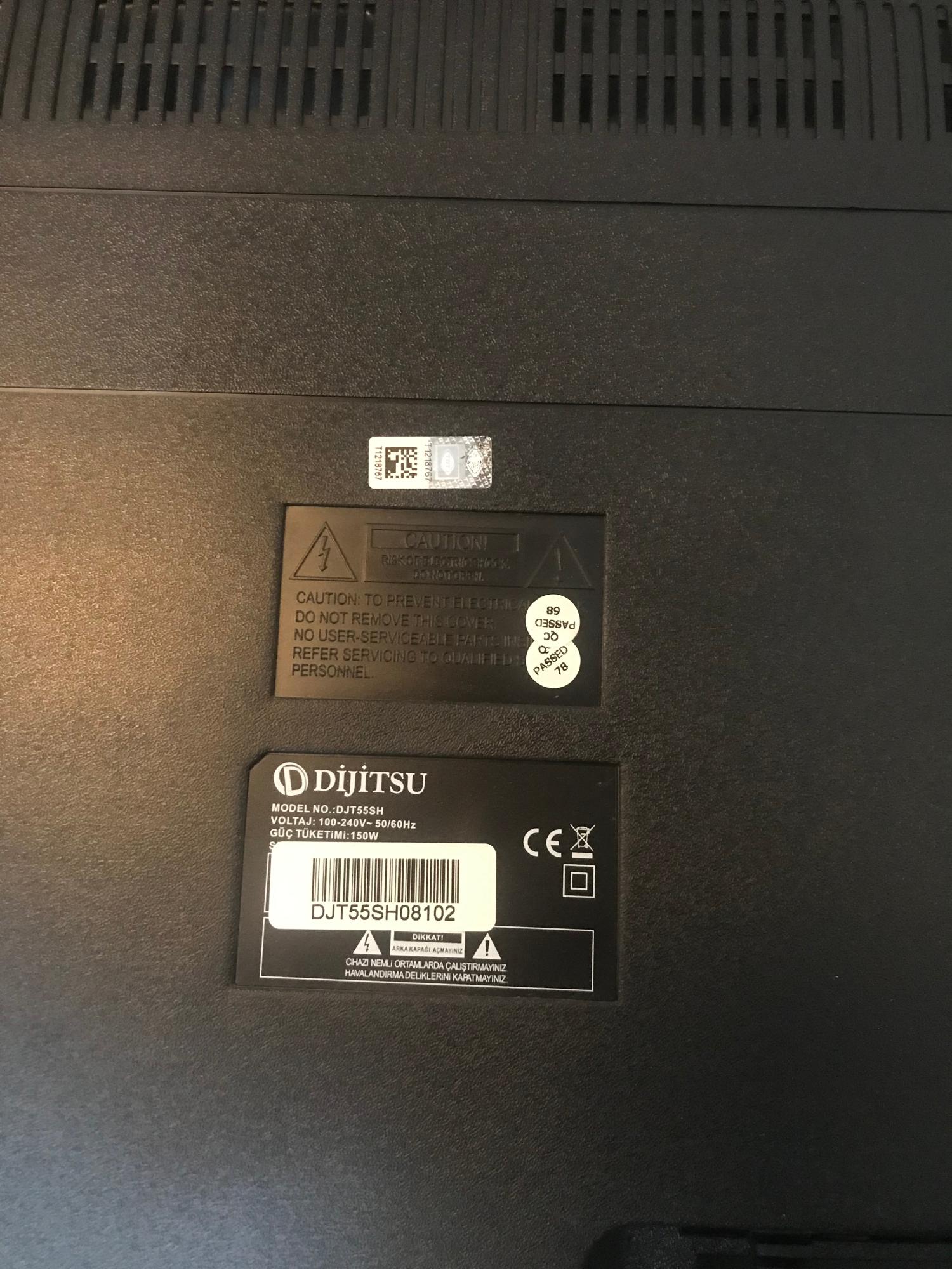 Dijitsu TV Djt55sh Model Sık Sık Ekran Arızası Veriyor - Şikayetvar