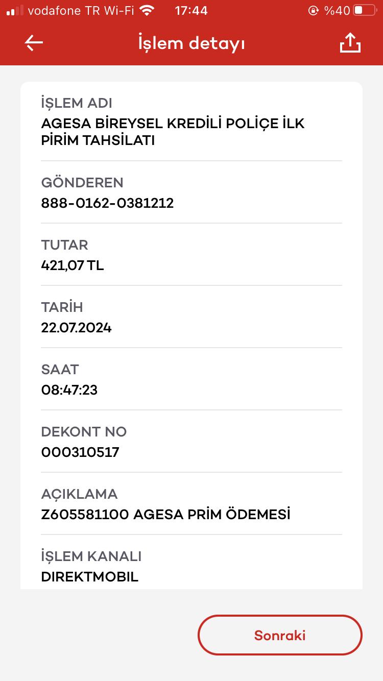 AgeSA Hayat ve Emeklilik Agesa Sigorta Pirimi Hesaptan Para Çekme ...