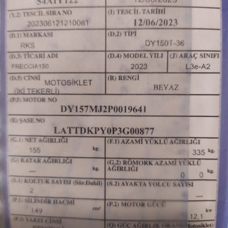 RKS Motor Freccia 150 Yorumları ve Şikayetleri - Şikayetvar