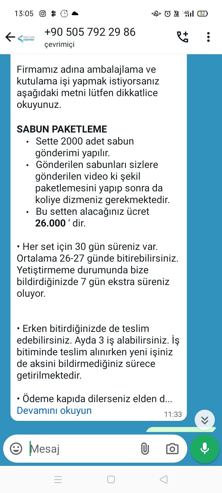 Evde Ekişi Paketleme İnternet Üzerinden Paketleme İşi - Şikayetvar