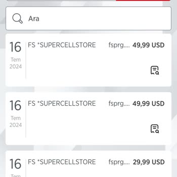 Supercell Ziraat Kredi Kartımdan Bilgim Dışında Yapılan Harcamalar ...