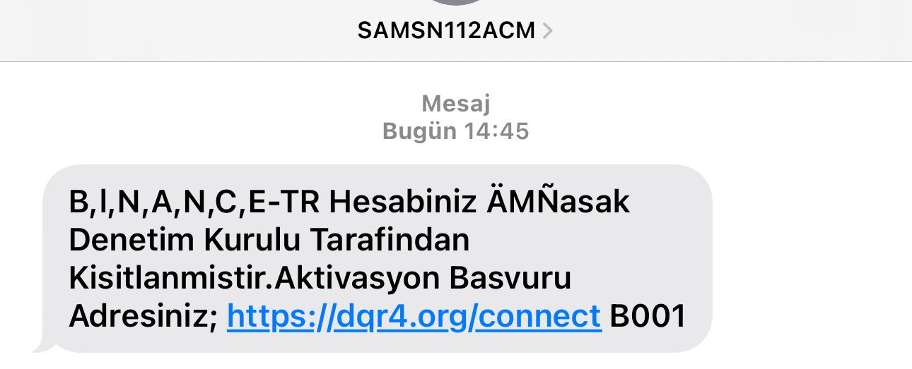 Kripto Para SMS Dolandırıcılığı Binance Hesabım Olmamasına Rağmen Mesaj ...