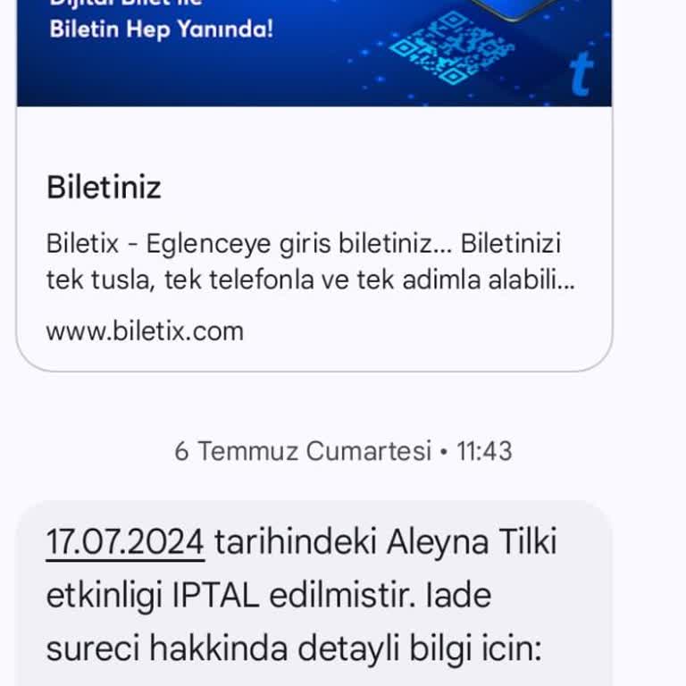 Biletix Bilet Alma ve Konser İptal Şikayetleri - Şikayetvar