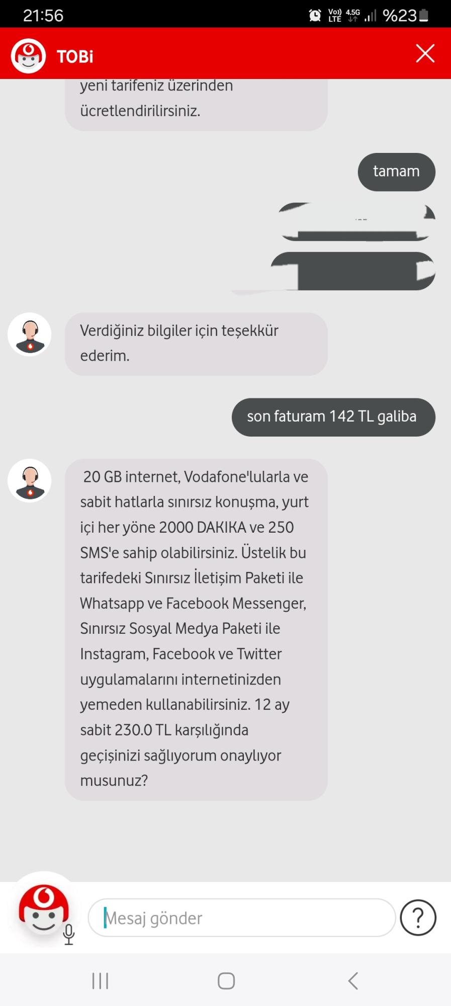 Vodafone 12 Taahhütlü Fiyatı 3. Ayda Yükseltiyor - Şikayetvar