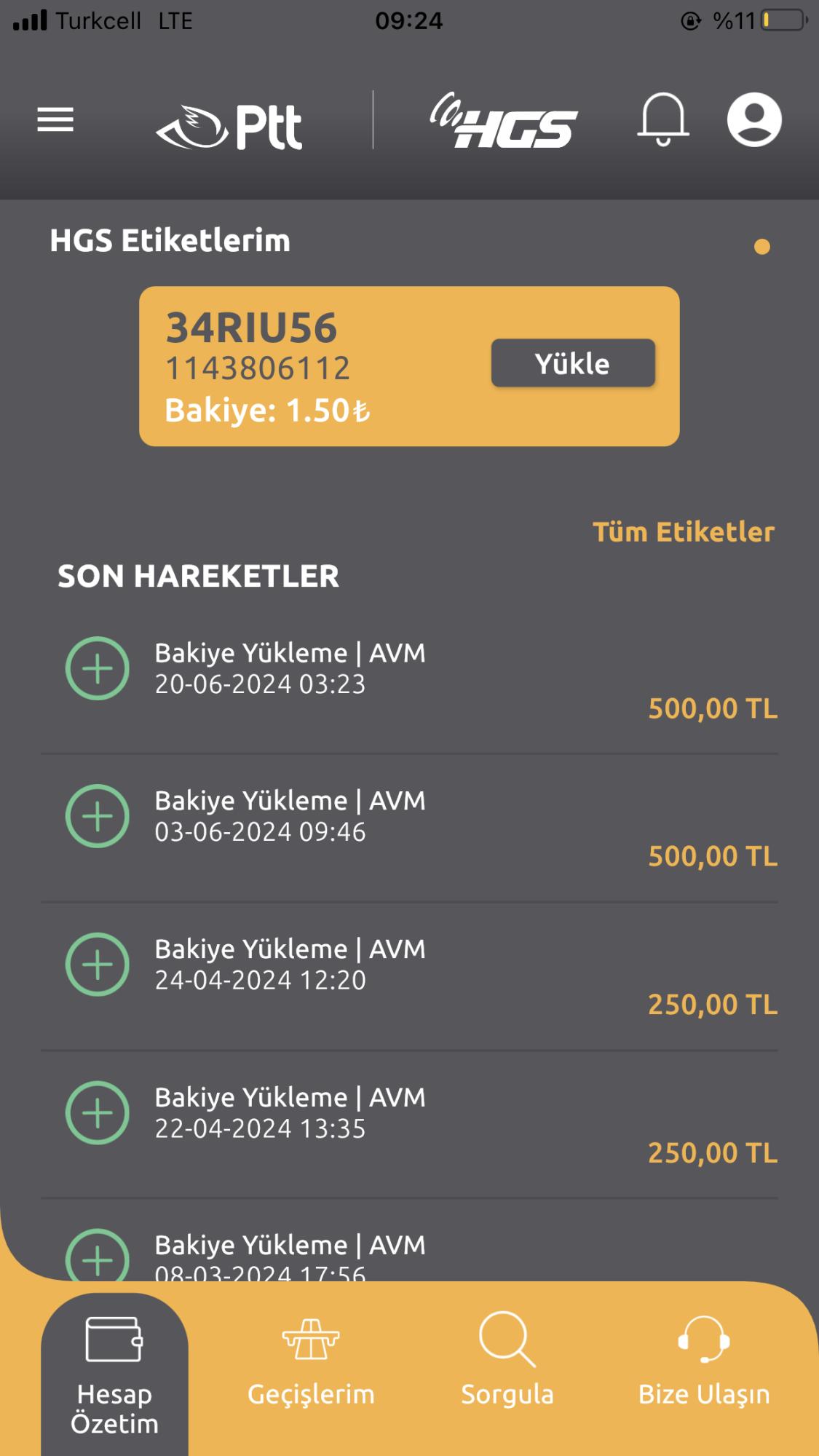 HGS Bakiye Yükleme Sorunu Ve İlgisizlik - Şikayetvar