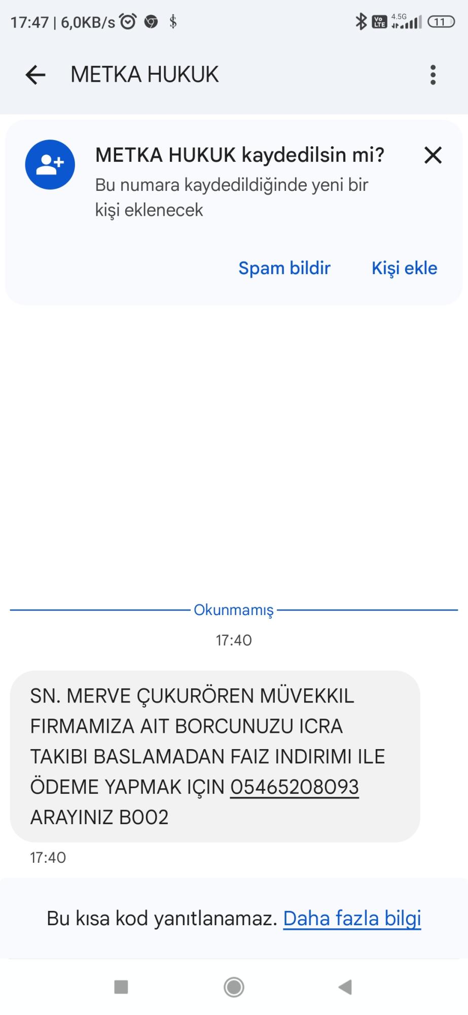 Metka Hukuk (SMS) Metka Hukuku Şikayet Ediyorum - Şikayetvar