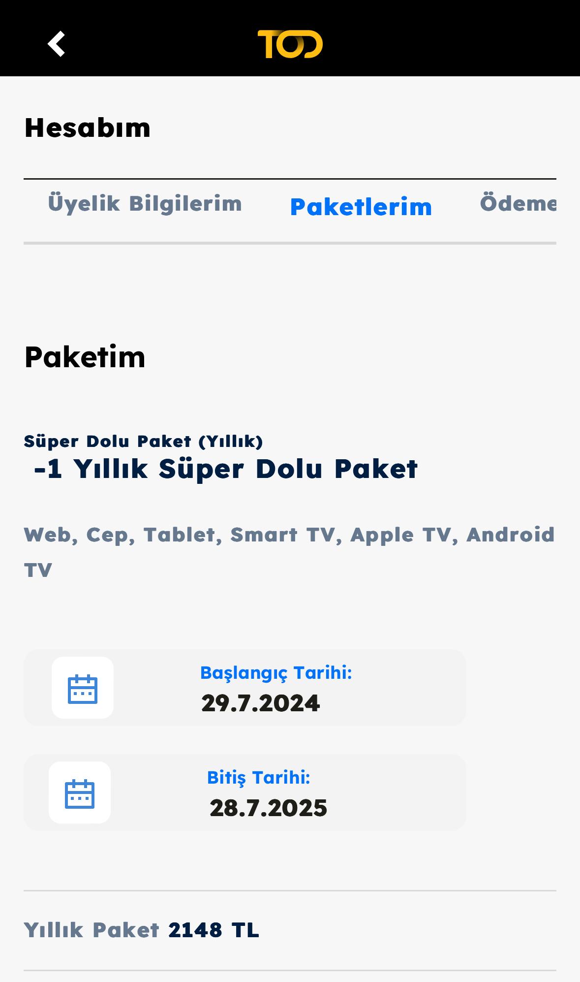 TOD Tv Tod Paketinin Görünmemesi Ve Müşteri Hizmetlerine Ulaşamama ...