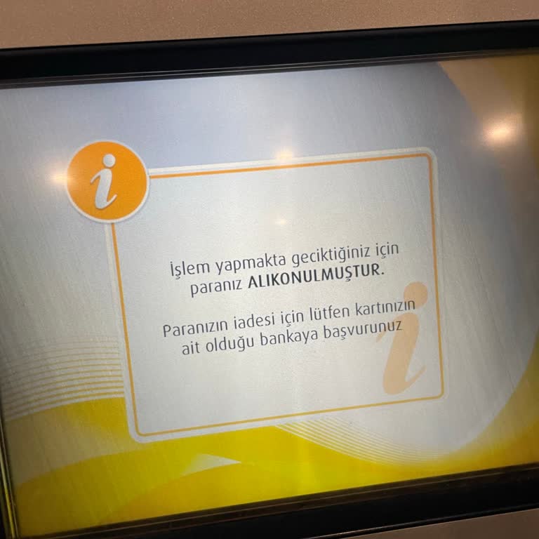 Ziraat Bankası ATM'de Yutulan Paramın İadesi Hakkında Sorun - Şikayetvar