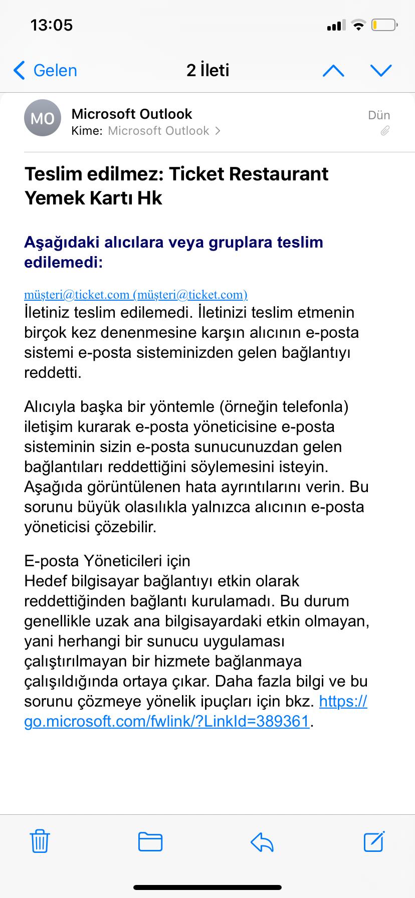 Ticket Restaurant Yemek Kartı Talebi - Şikayetvar