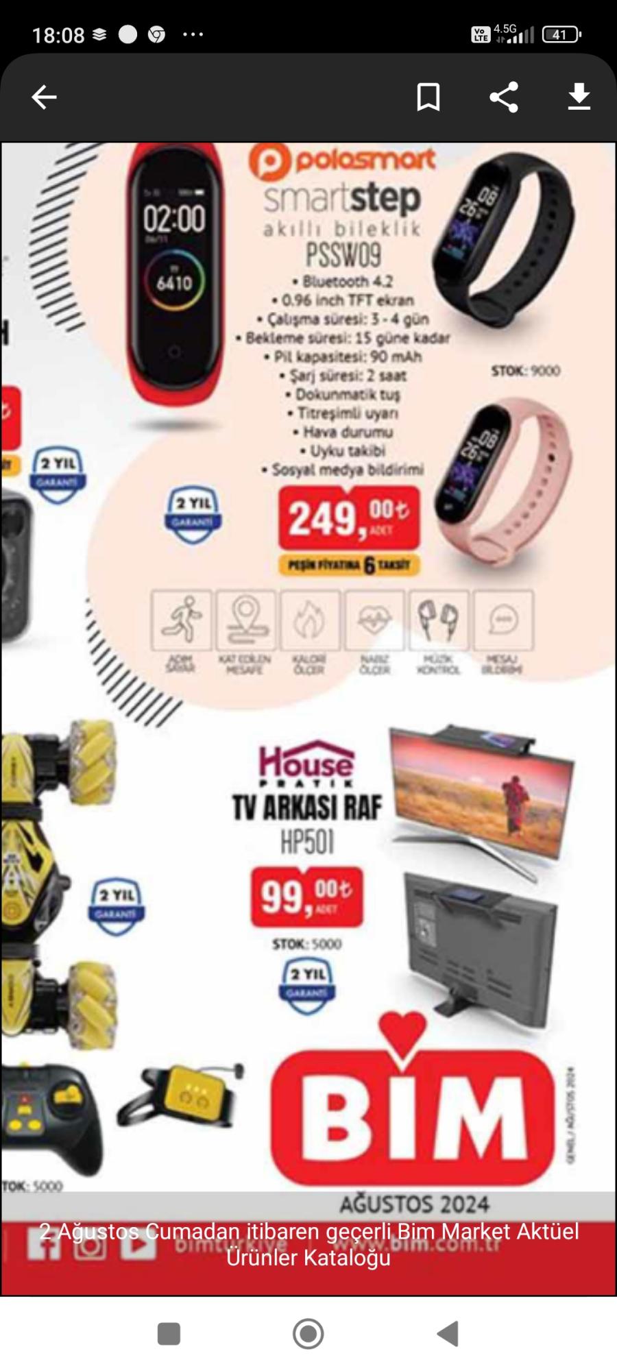 BİM BİM Market TV Arkası Raf - Şikayetvar