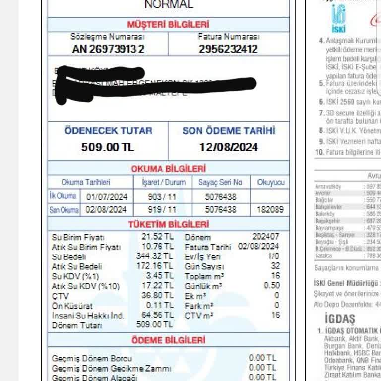 İstanbul Büyükşehir Belediyesi Su Faturasında Beklenmedik Artış ...