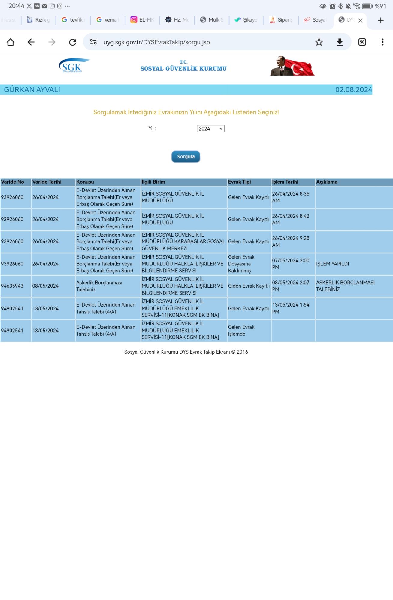 SGK Gelen Evrak İşlemde - Şikayetvar