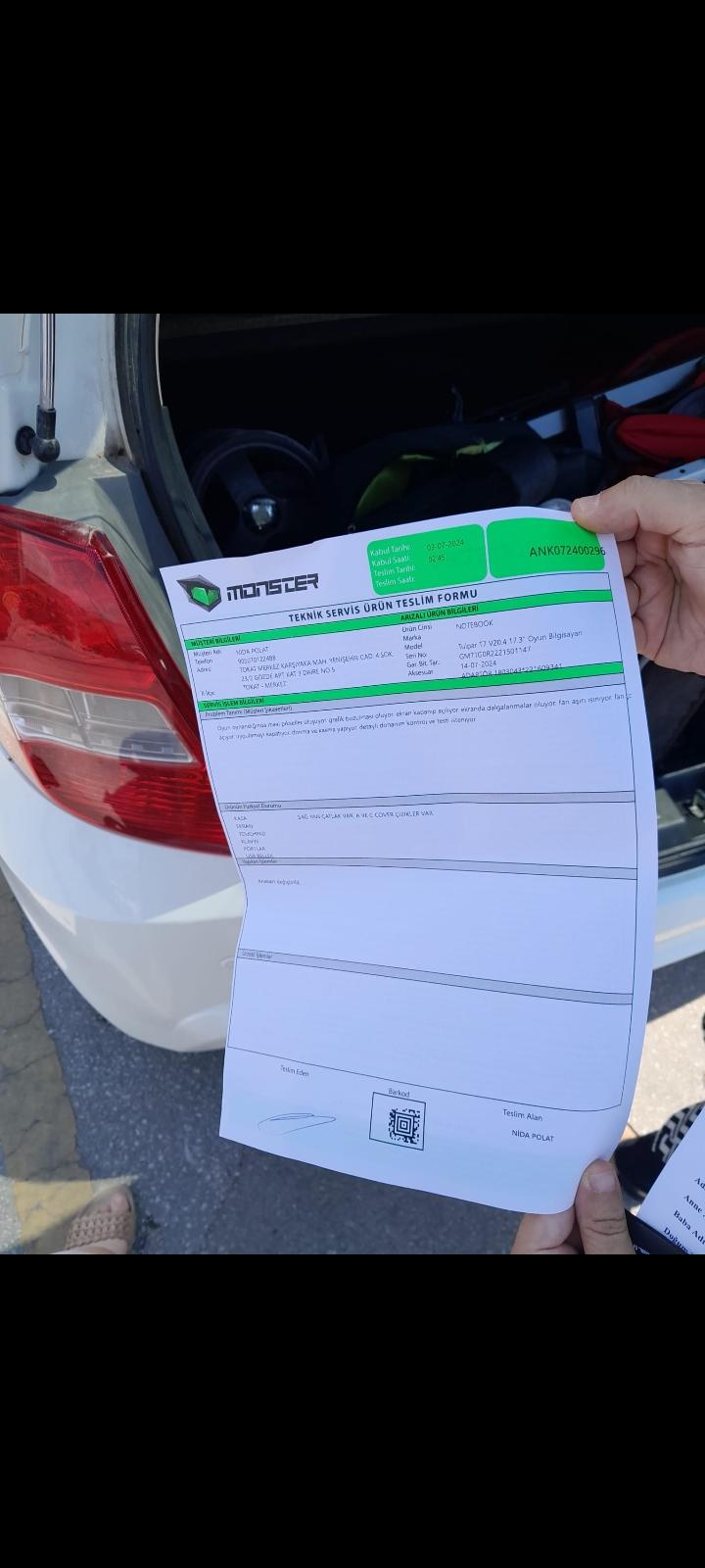 Monster Notebook Monster Tulpar T7 V20.4 İle Sürekli Yaşanan Performans Sorunları - Şikayetvar