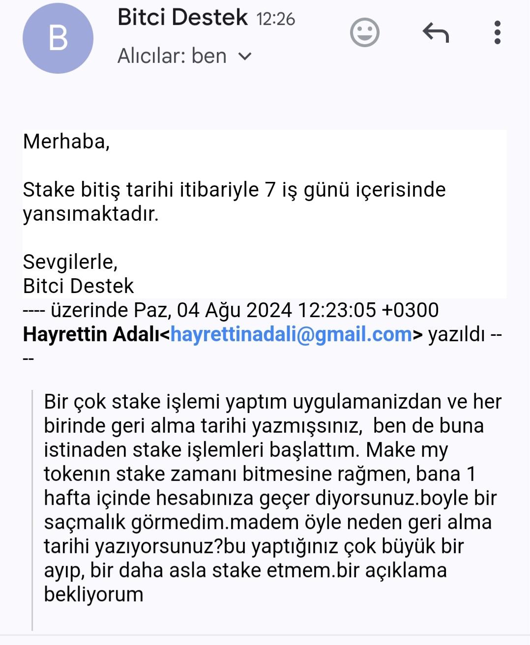 SAFEbit Bitci Stake İşlemlerinde Yaşanan Süre Sorunu - Şikayetvar