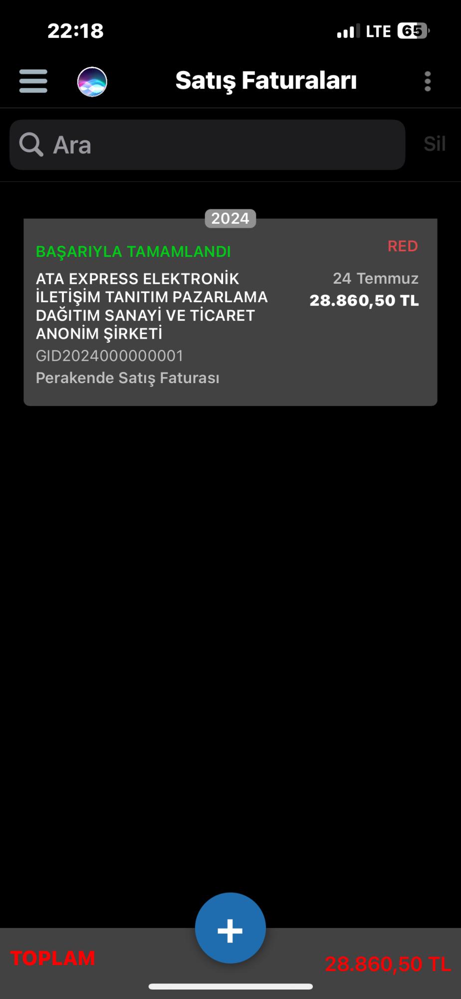 Ata Expres Param Yatmıyor Faturama Red Verilmiş - Şikayetvar