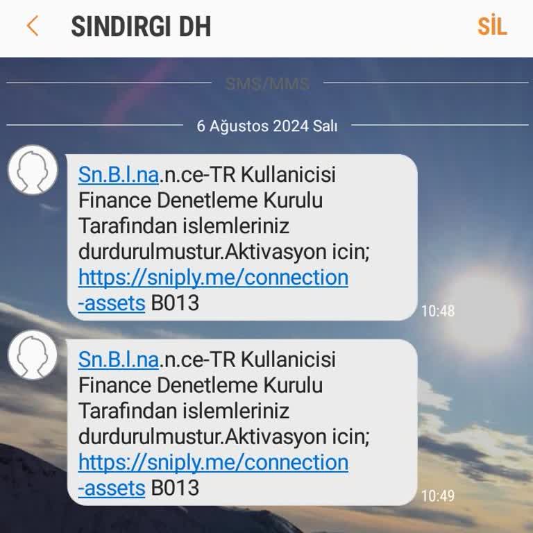 Sındırgı Dh Binance Gelen Mesaj - Şikayetvar