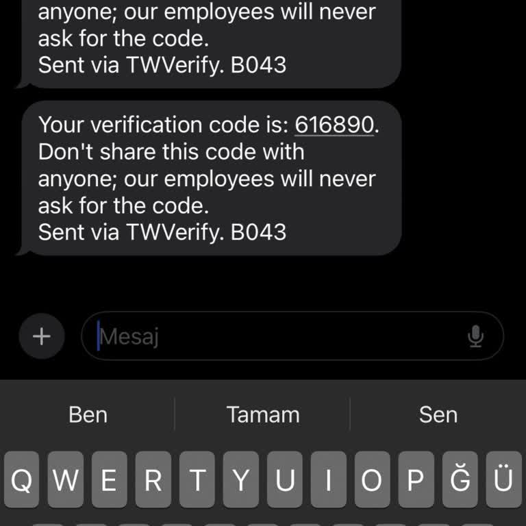 Twverify Kontrol Ve Bilgi Dışı Doğrulama Kodu Yolluyor. - Şikayetvar