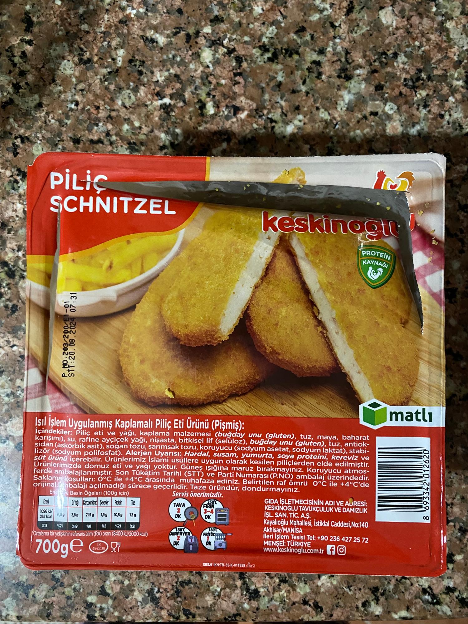 Keskinoğlu Bozuk Tavuk Schnitzel - Şikayetvar