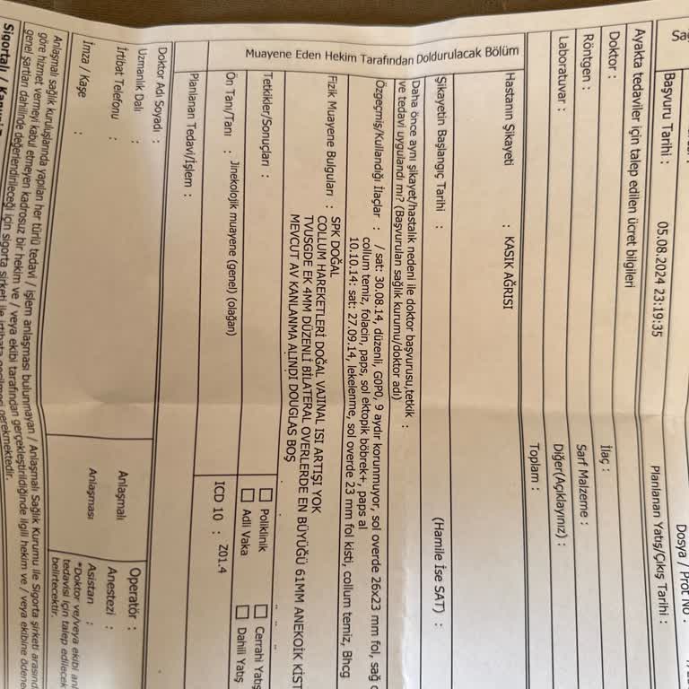 Türkiye Hastanesi Hastane Raporu Sisteme Yansımıyor - Şikayetvar