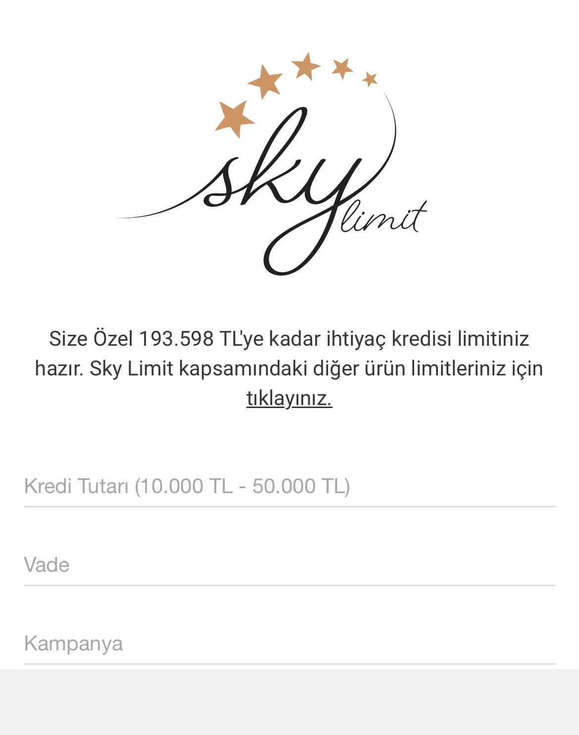 VakıfBank Sky Limit Platin Plus Tanımlanan Limit Problemi - Şikayetvar