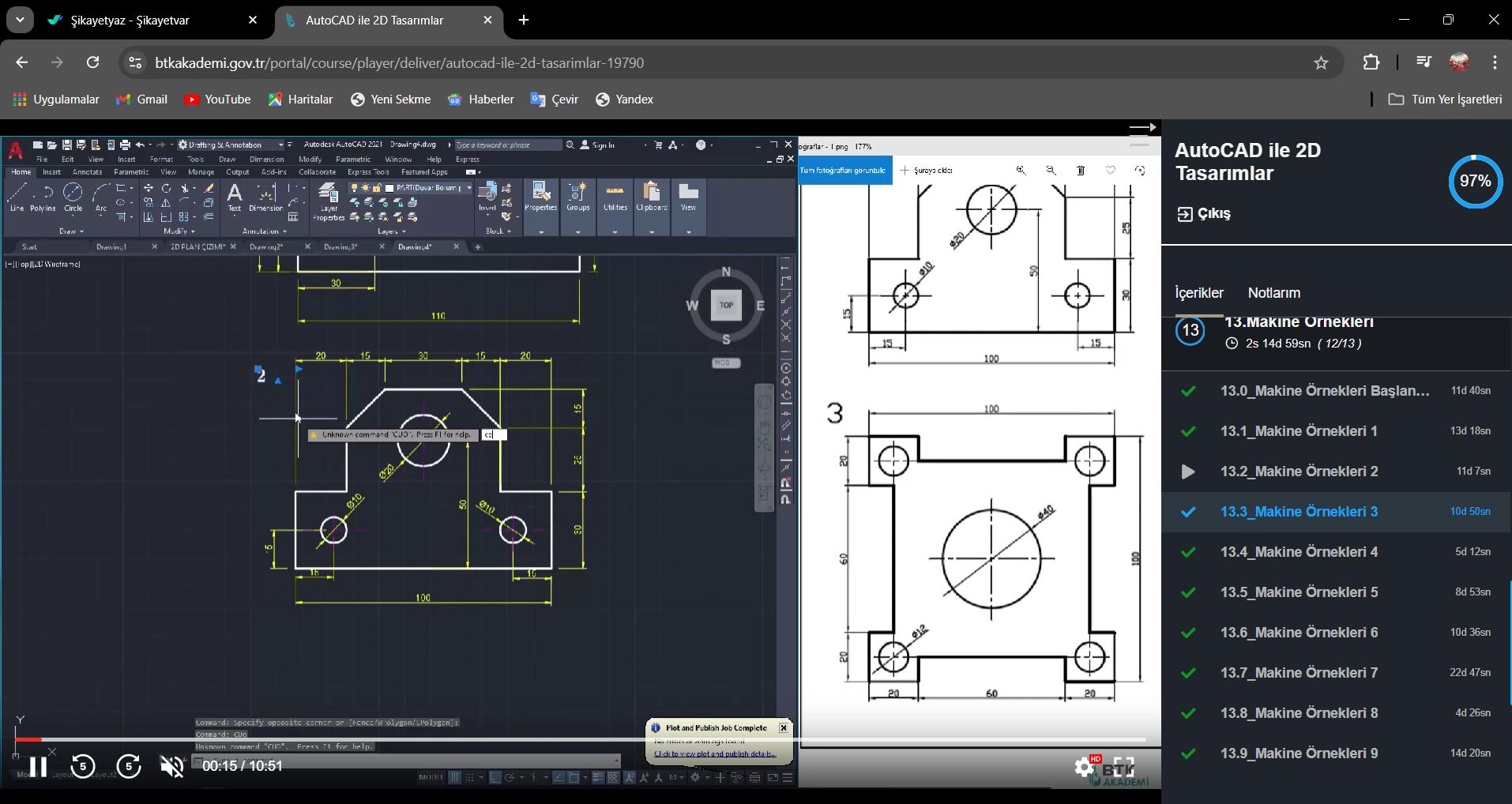 BTK (Bilgi Teknolojileri ve İletişim Kurumu) Autocad Eğitim Seti Sertifika Sorunu - Şikayetvar