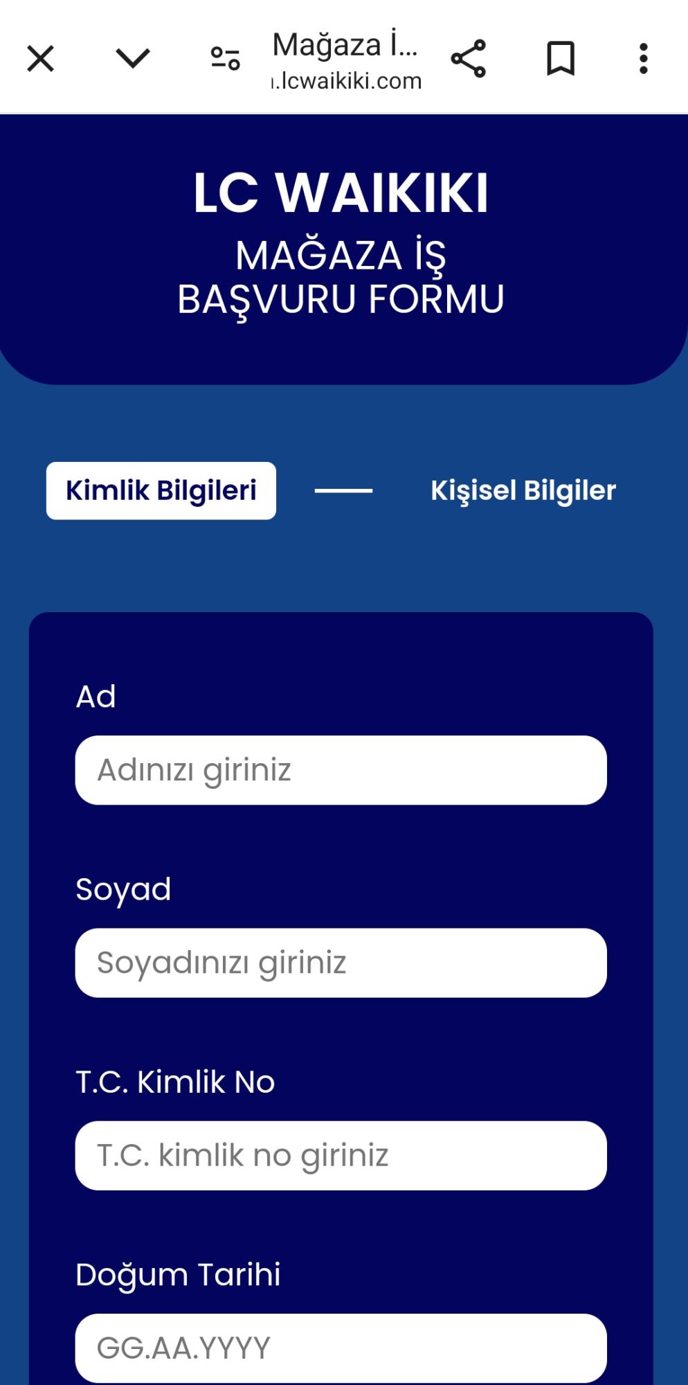 kariyerim.lcwaikiki.com Kariyerim.LC Waikiki İş Başvurusu - Şikayetvar