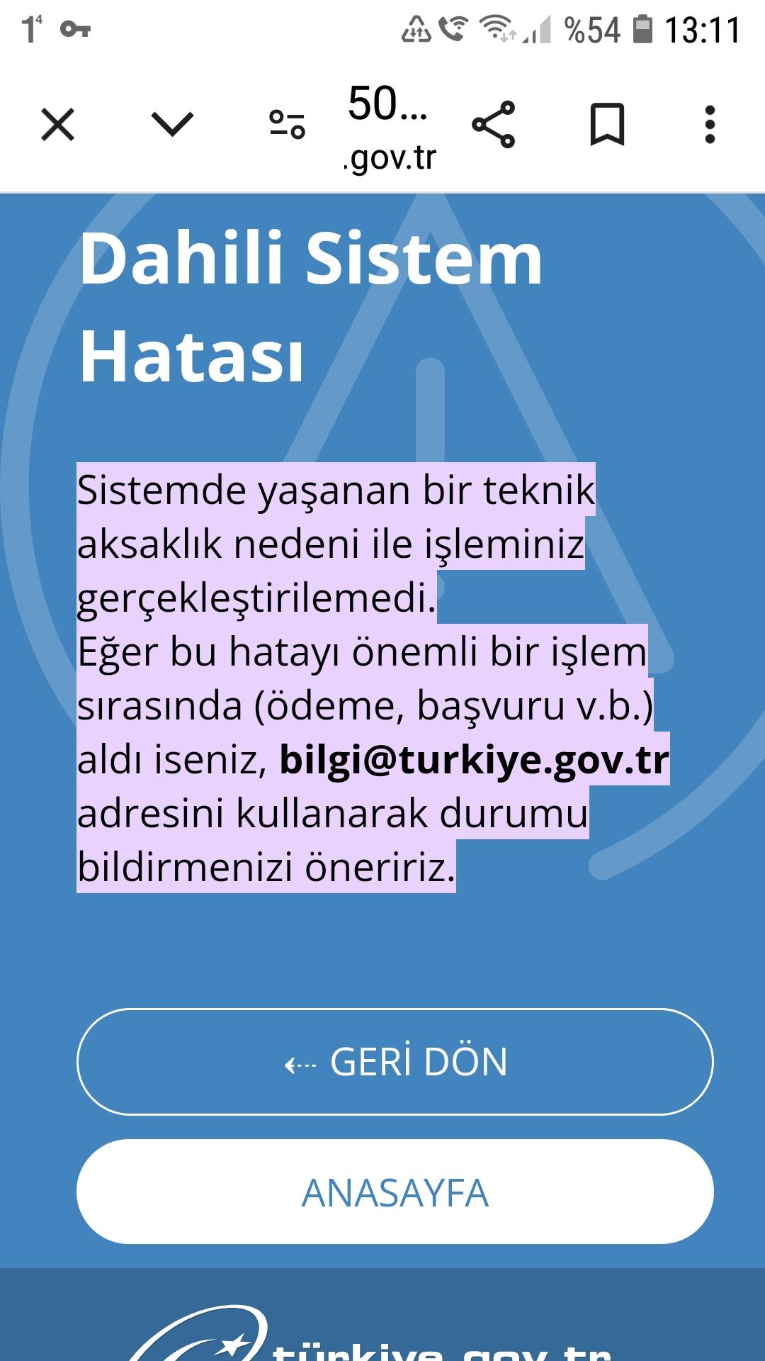 E-Devlet (Turkiye.gov.tr) Açılmıyor - Şikayetvar