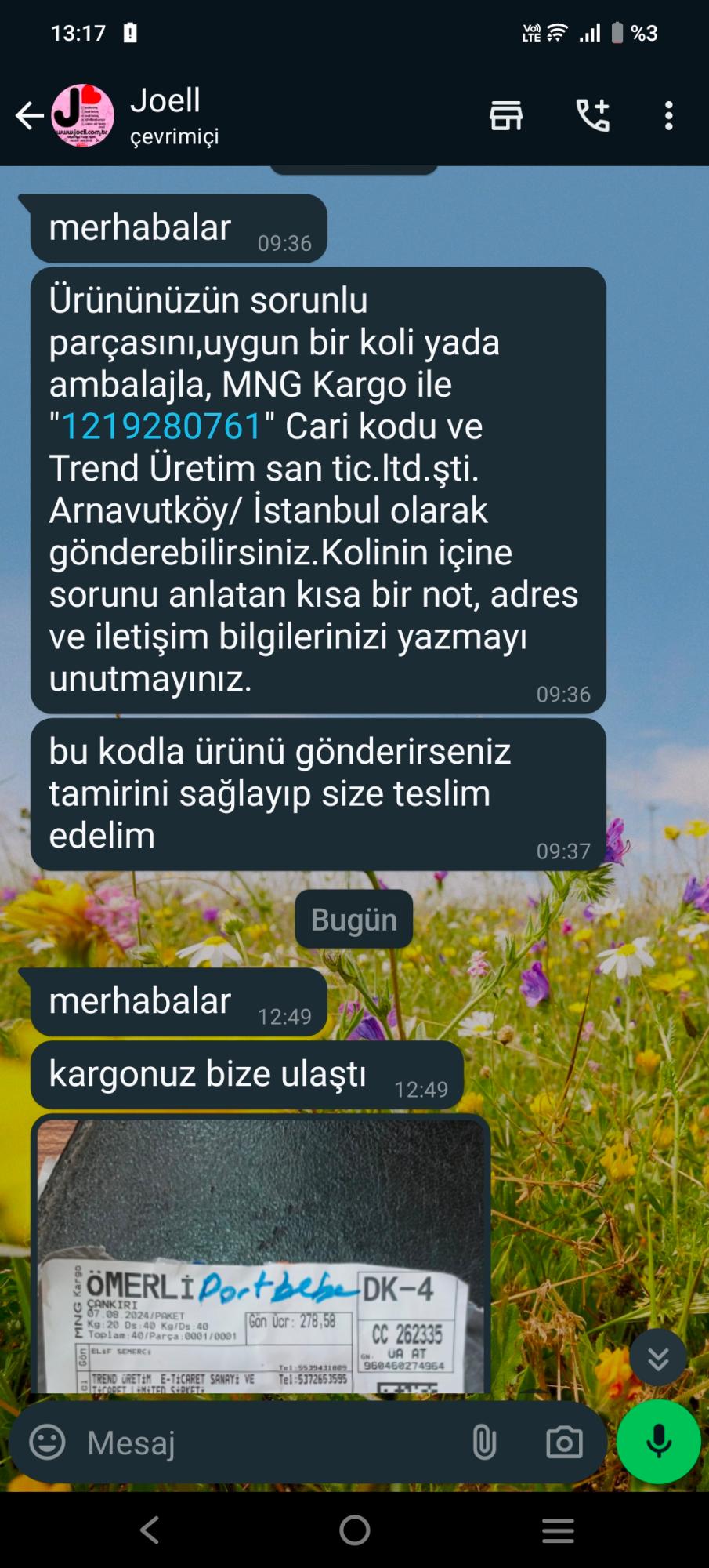 Joell Joel Bebek Arabası Servisi Garantili Ürünüme Kargo Ücreti İstiyor - Şikayetvar