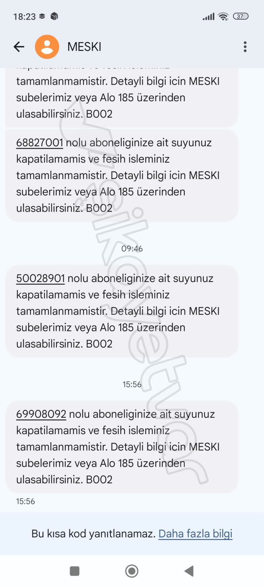 MESKİ MESKİ Mersin Abonelik İptali - Şikayetvar