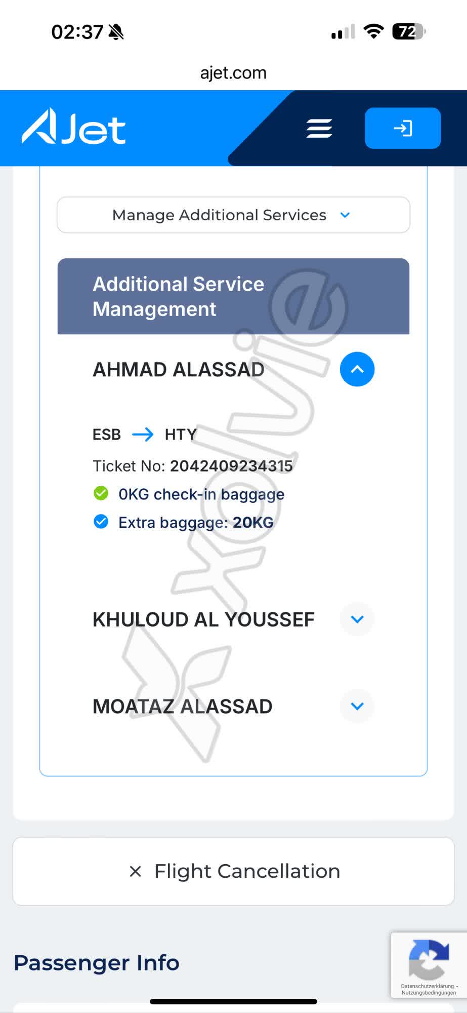 AJet (Anadolu Jet) Ajet Ticketprobleme und ungerechtfertigte ...