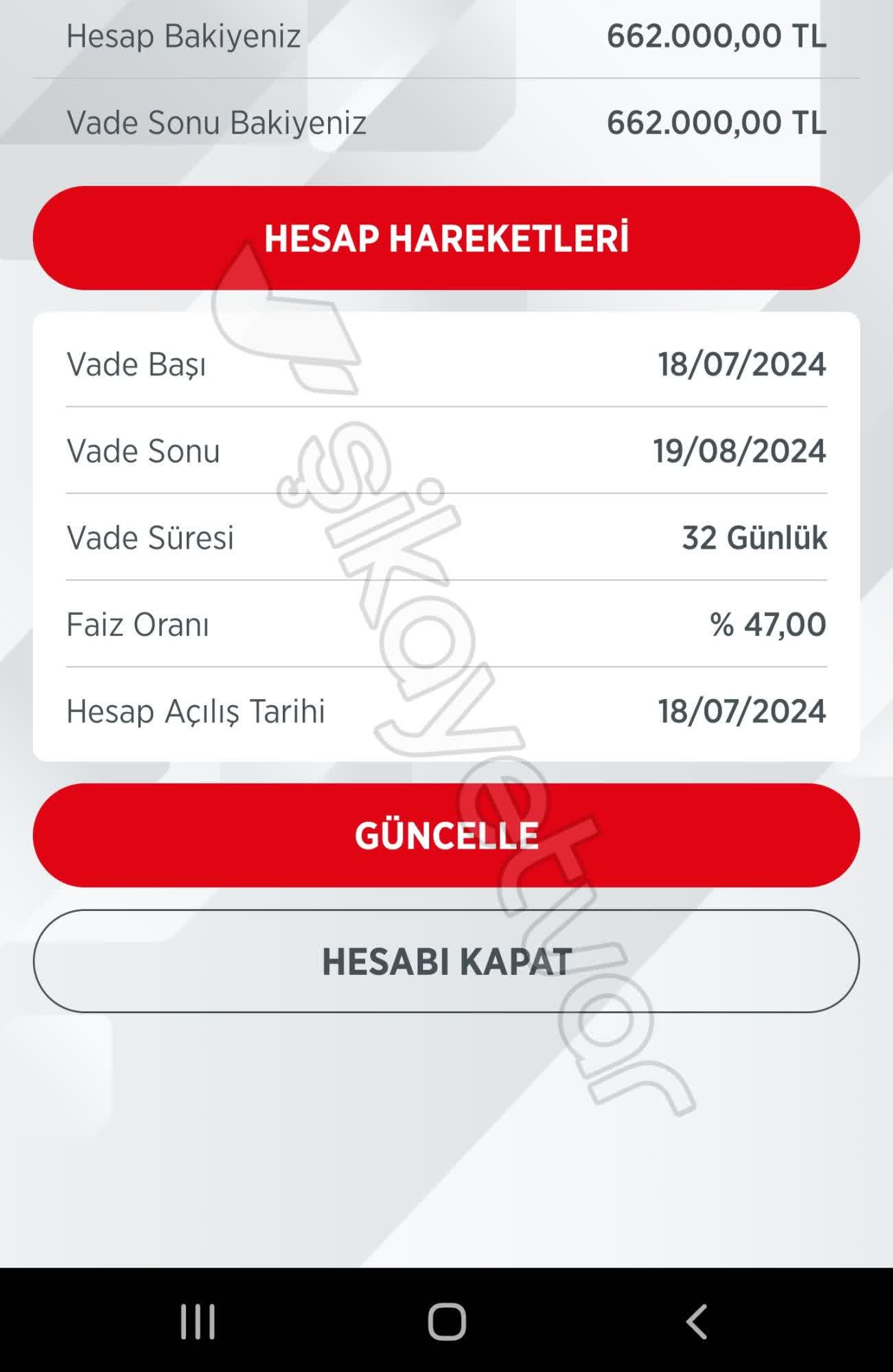 Ziraat Bankası Vadeli Hesap Faiz İşlememiş - Şikayetvar