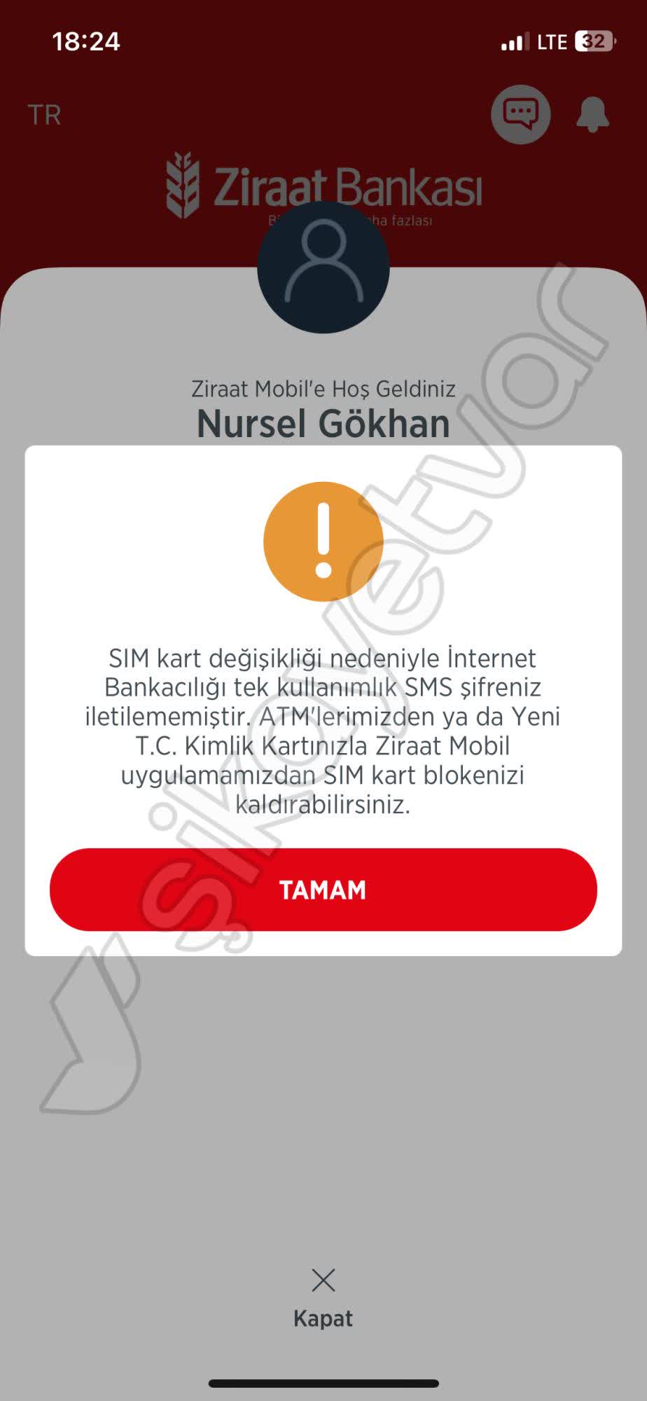 Ziraat Bankası Ziraat Kartımın Şifre Ve Sim Kart Blokesini Kaldıramıyorum - Şikayetvar