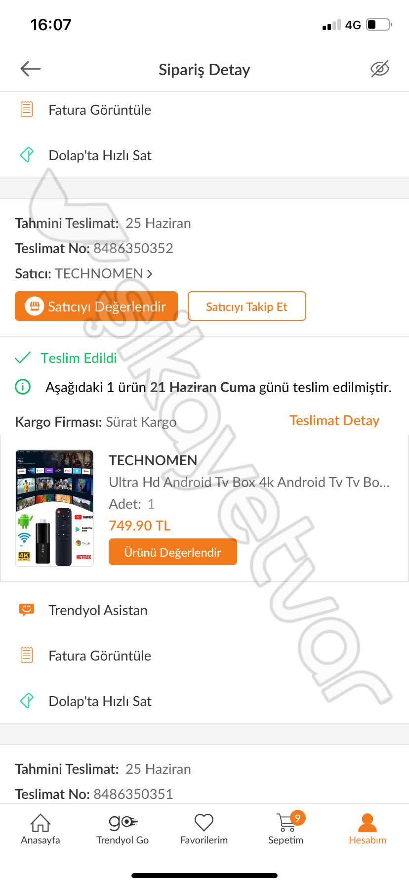 Technomen Trendyol'dan Aldığım Android TV Stick Çalışmıyor - Şikayetvar