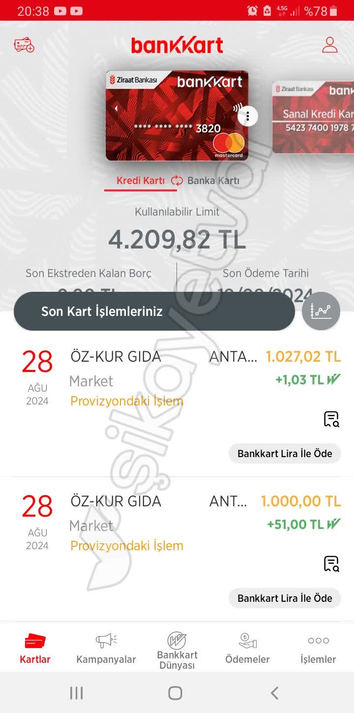 Ziraat Bankası Ziraat Bank Kart Market Alışverişi Promosyon Verilmemesi - Şikayetvar