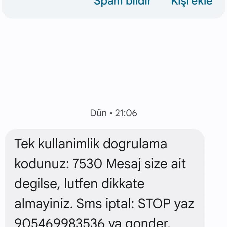 İnfo Verify Gelen Mesaj - Şikayetvar