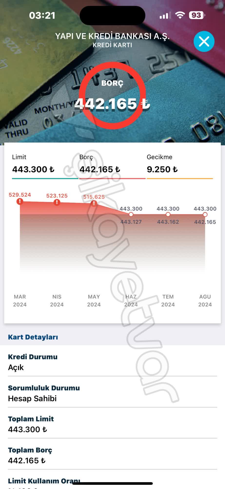 Yapı Kredi Bankası Gecikmede Olmayan Borç - Şikayetvar