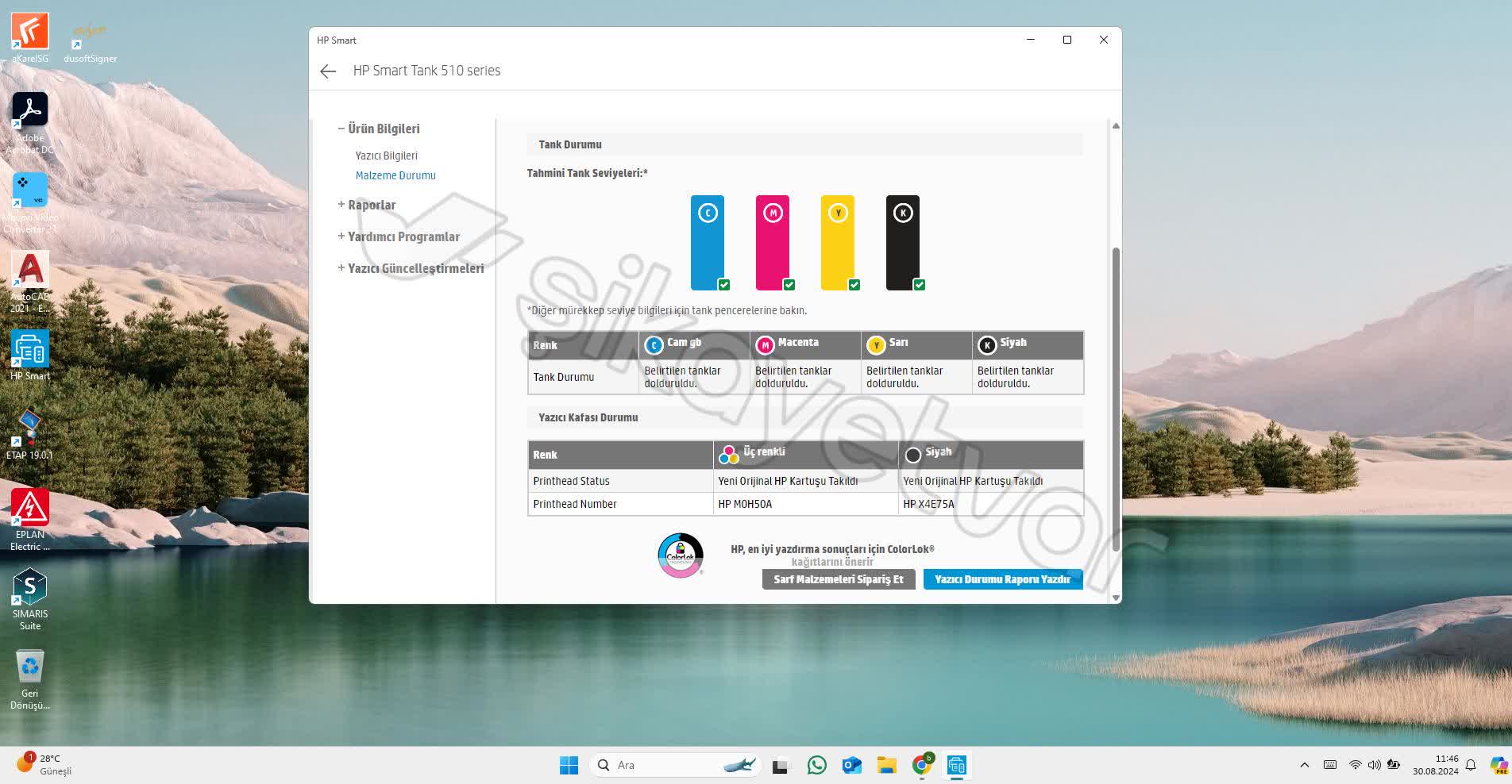 HP Smart Tank 510 Renkli Baskı Sorunu - Şikayetvar