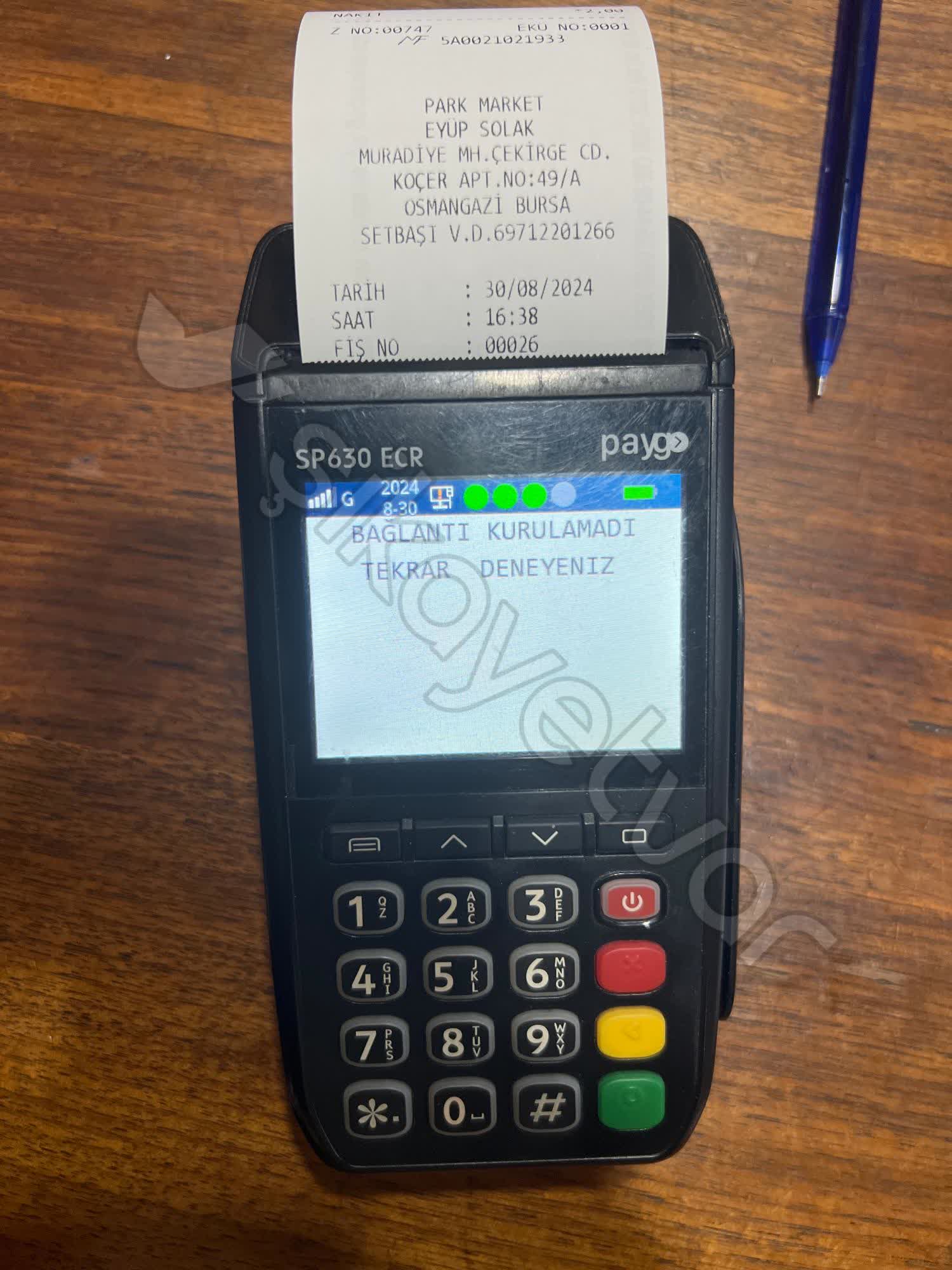 Paygo Sp630ecr Yazarkasa Bağlantı Vb. Hataları - Şikayetvar