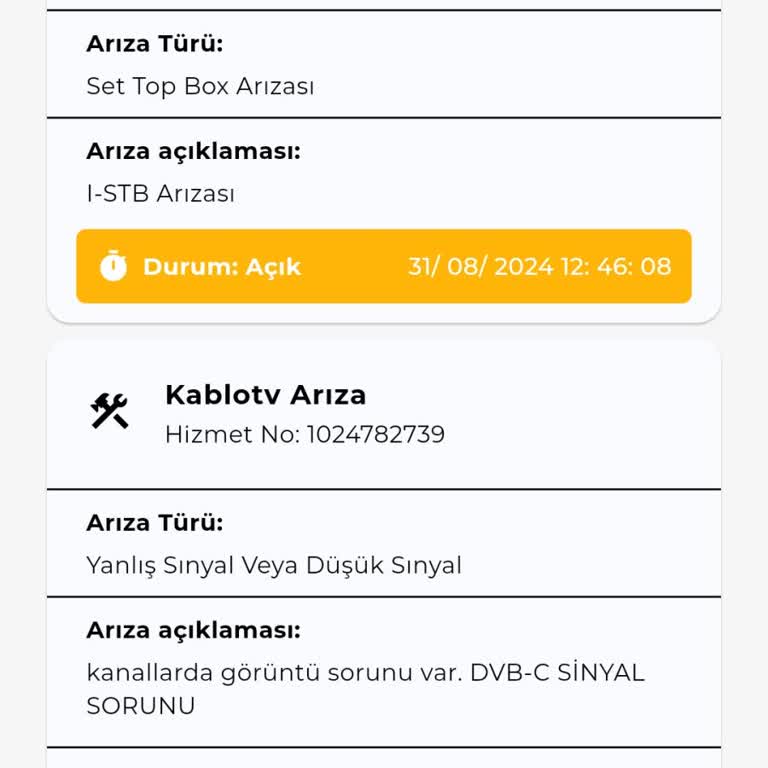 Kablo TV TÜRKSAT Set Box I-kutu Arızası - Şikayetvar