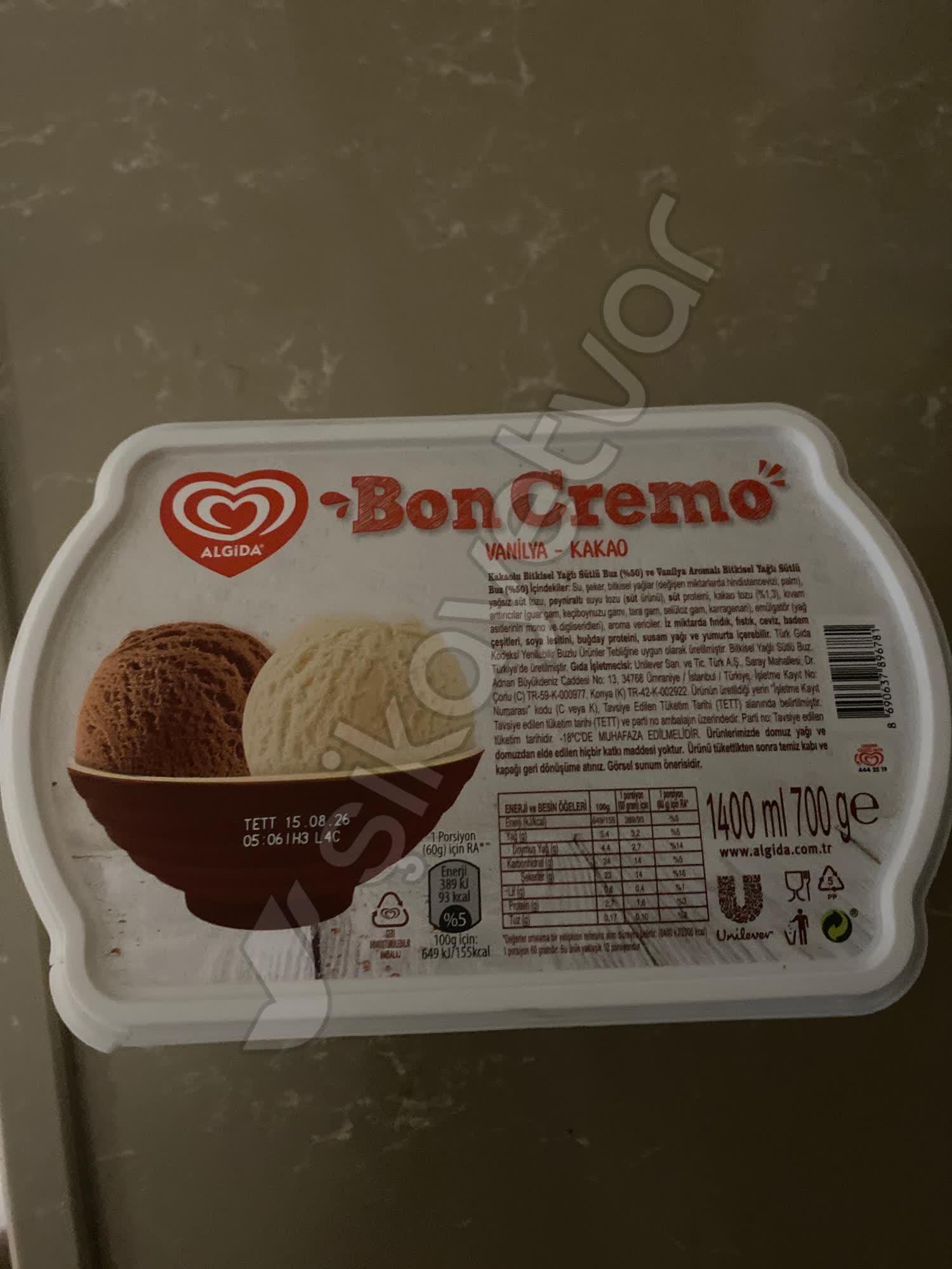 Algida Bon Cremo Ürün Problemi - Şikayetvar