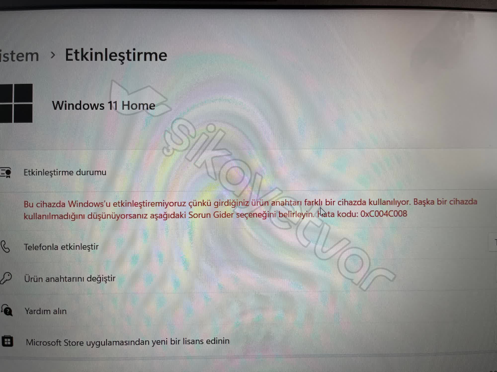 Sağlam Lisans Satın Aldığım Windows Ürün Anahtarı Çalışmıyor Ve Destek ...