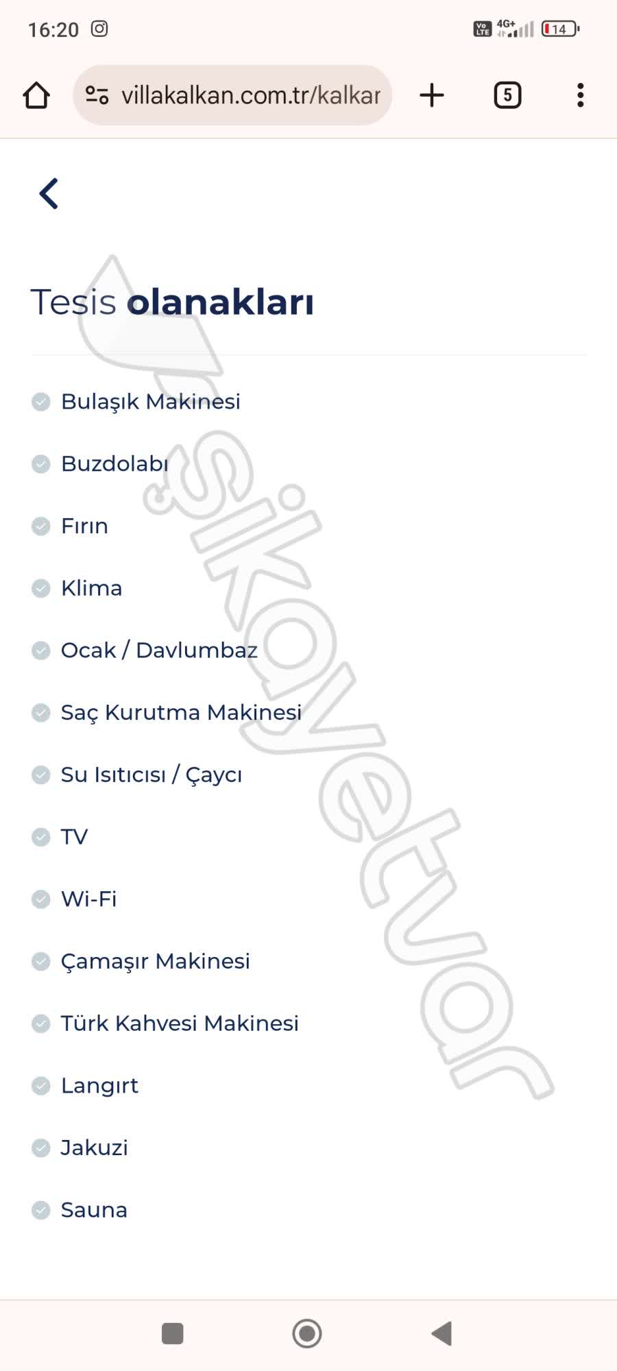 Villa Kalkan Yanıltıcı Olanak Bilgisi İle Kiralama Deneyimi! - Şikayetvar