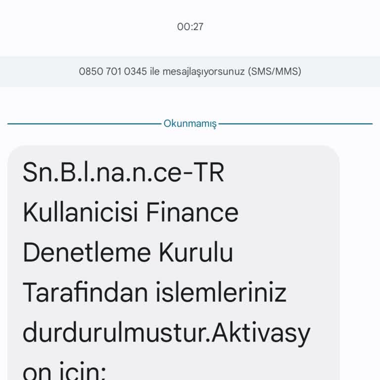 Kripto Para SMS Dolandırıcılığı Binance Sn. B. L. Na. N. Ce-TR Kullanıcısı Finance Denetleme ...