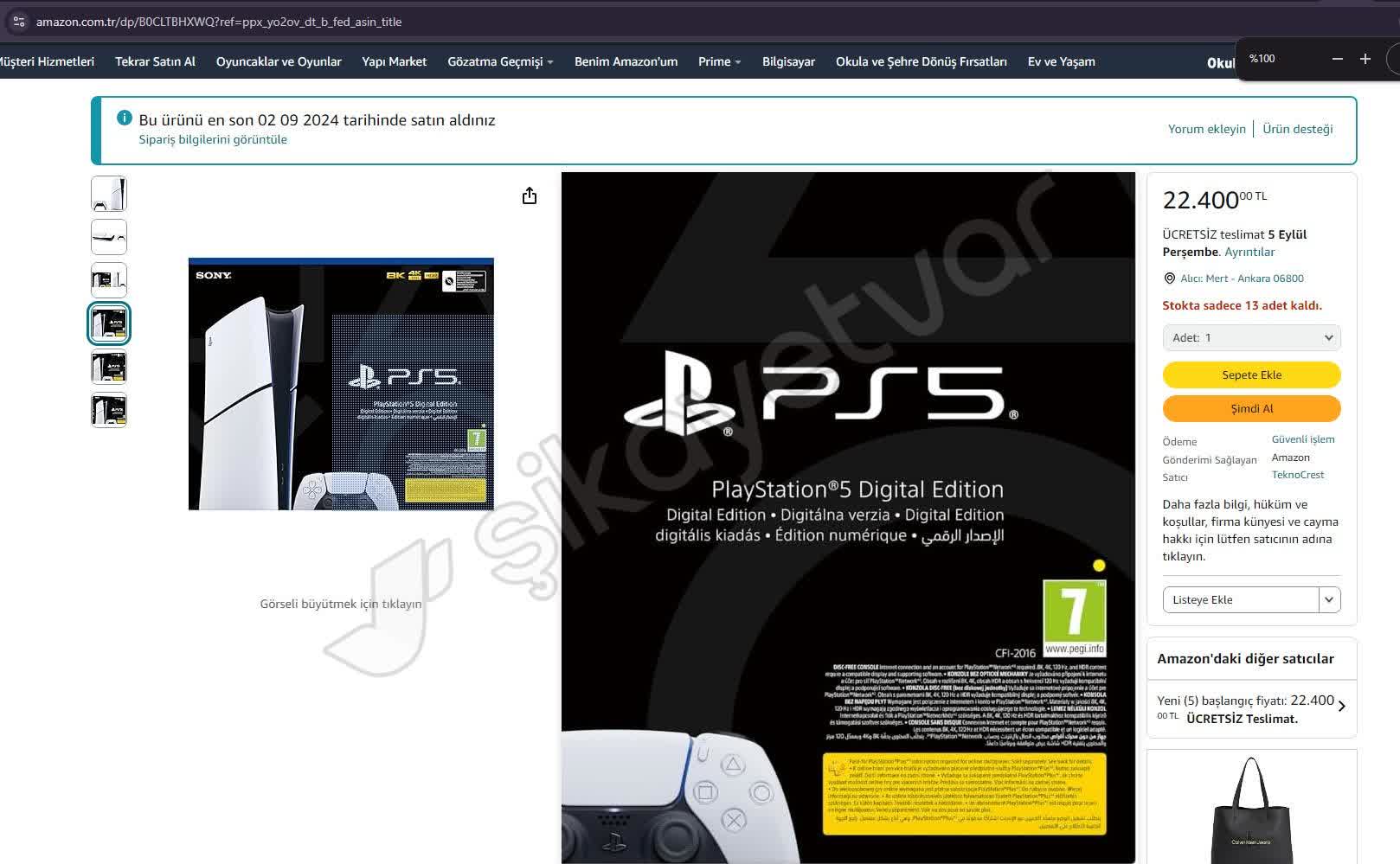 Amazon PS5 Siparişinde Yanlış Ürün Gönderip Ürünü Değiştirmiyor - Şikayetvar