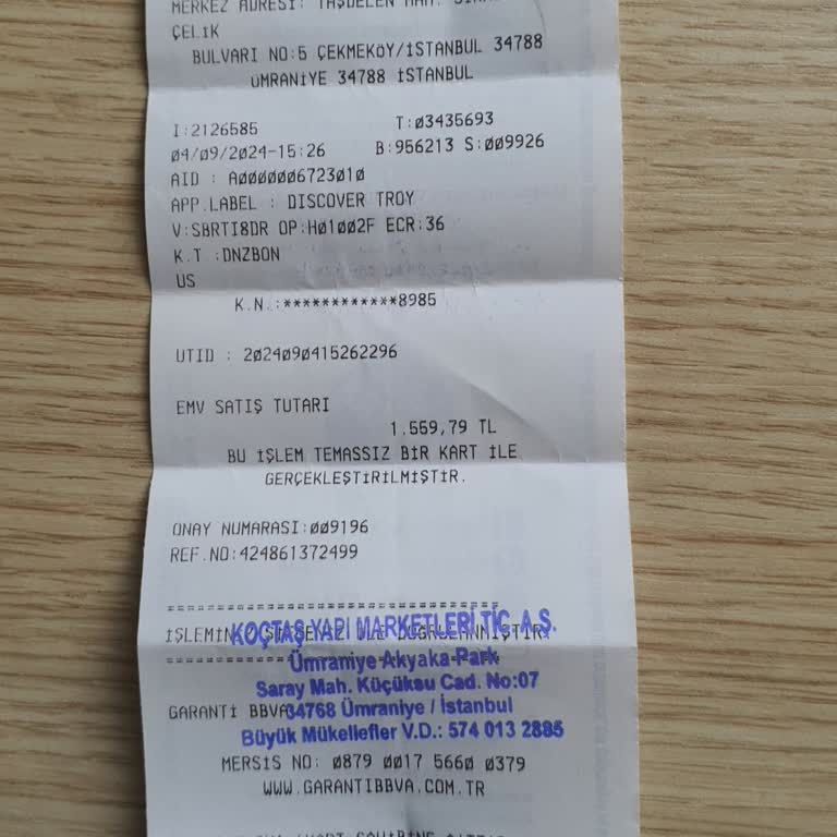 Koçtaş Yapılan Alışverişe Fiş Fatura Vermiyor. - Şikayetvar