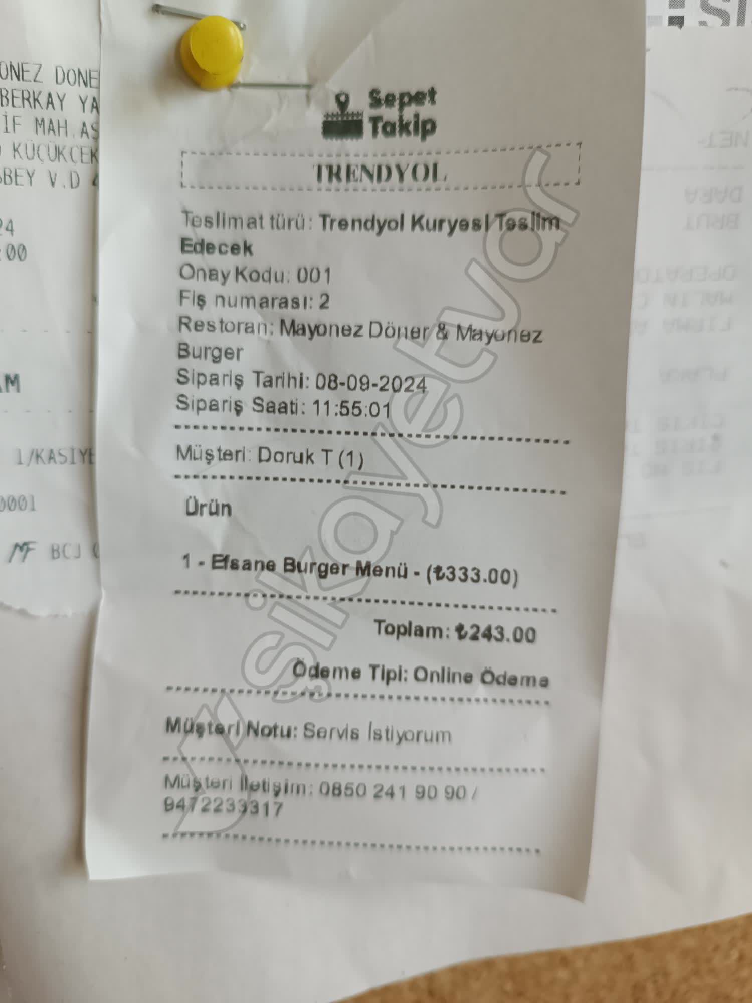 Mayonez Burger Mayonez Döner Burger Siparişim De Eksik Ürün Çıktı ...