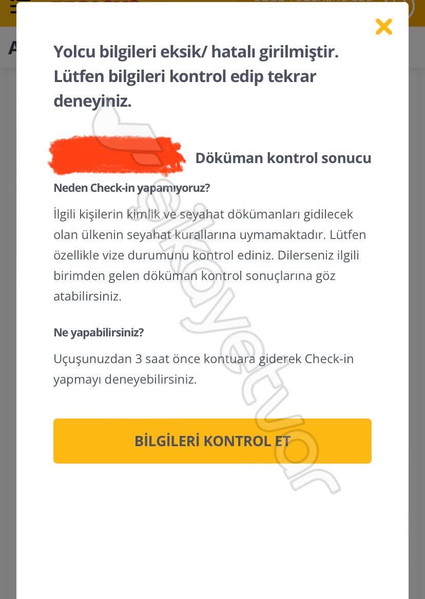 Pegasus Online Check-in Yapamıyorum - Şikayetvar